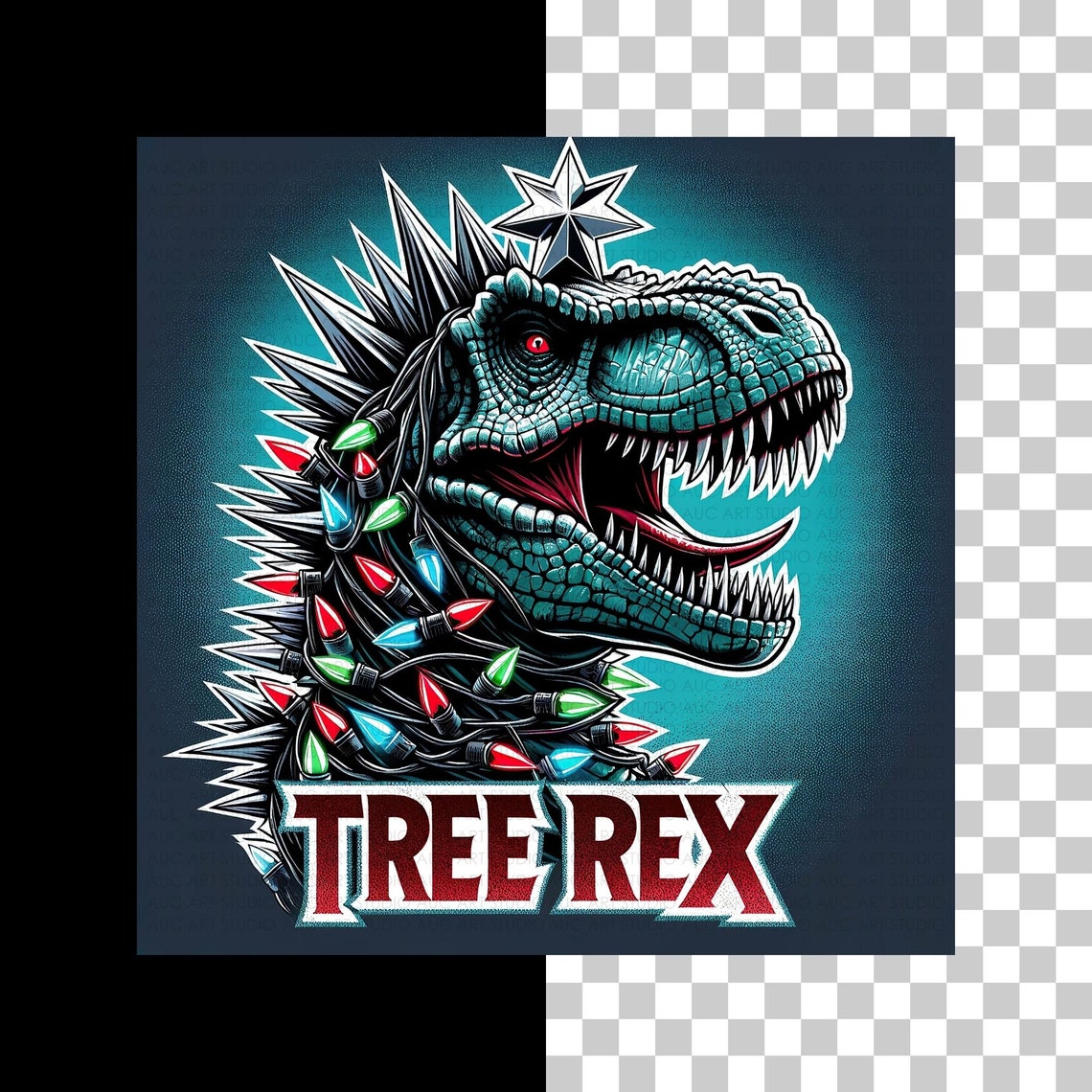 Christmas Tree Rex Png Dinosaur Clipart Xmas Clip Art Shirt - Etsy