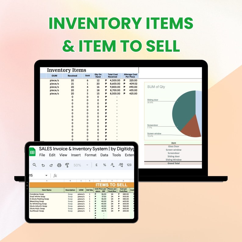 Premium All in One SALES Invoice and Inventory System | Small Business ...