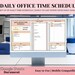 Daily Office Time Schedule Planner Task Manager Executive Productivity ...