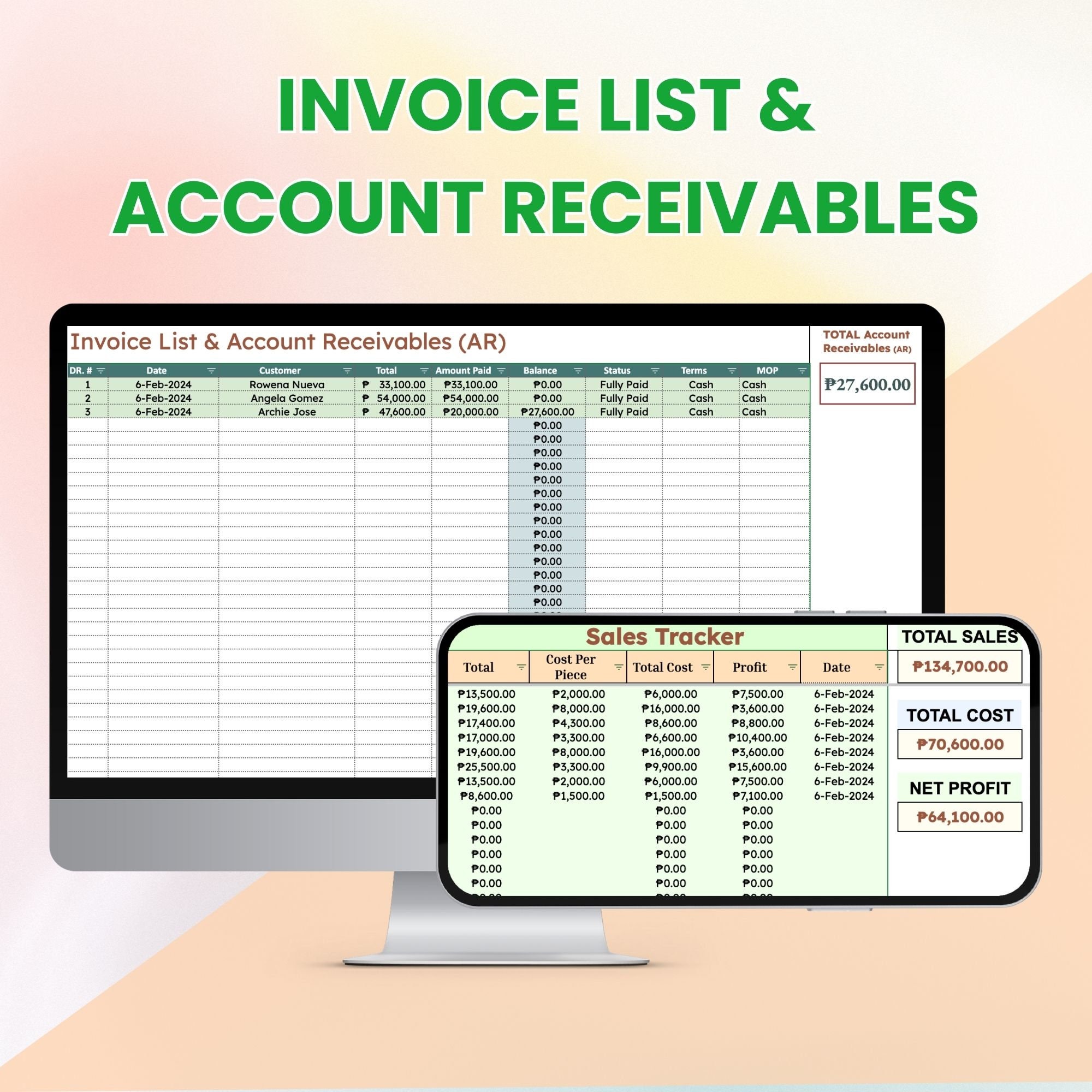 Premium All in One SALES Invoice and Inventory System | Small Business ...