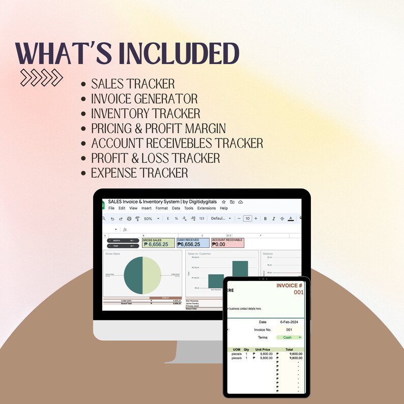 Premium All in One SALES Invoice and Inventory System | Small Business ...