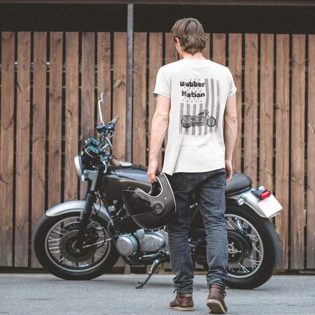 Motorcycle T-shirt: Bobber Nation Biker Tee - Etsy