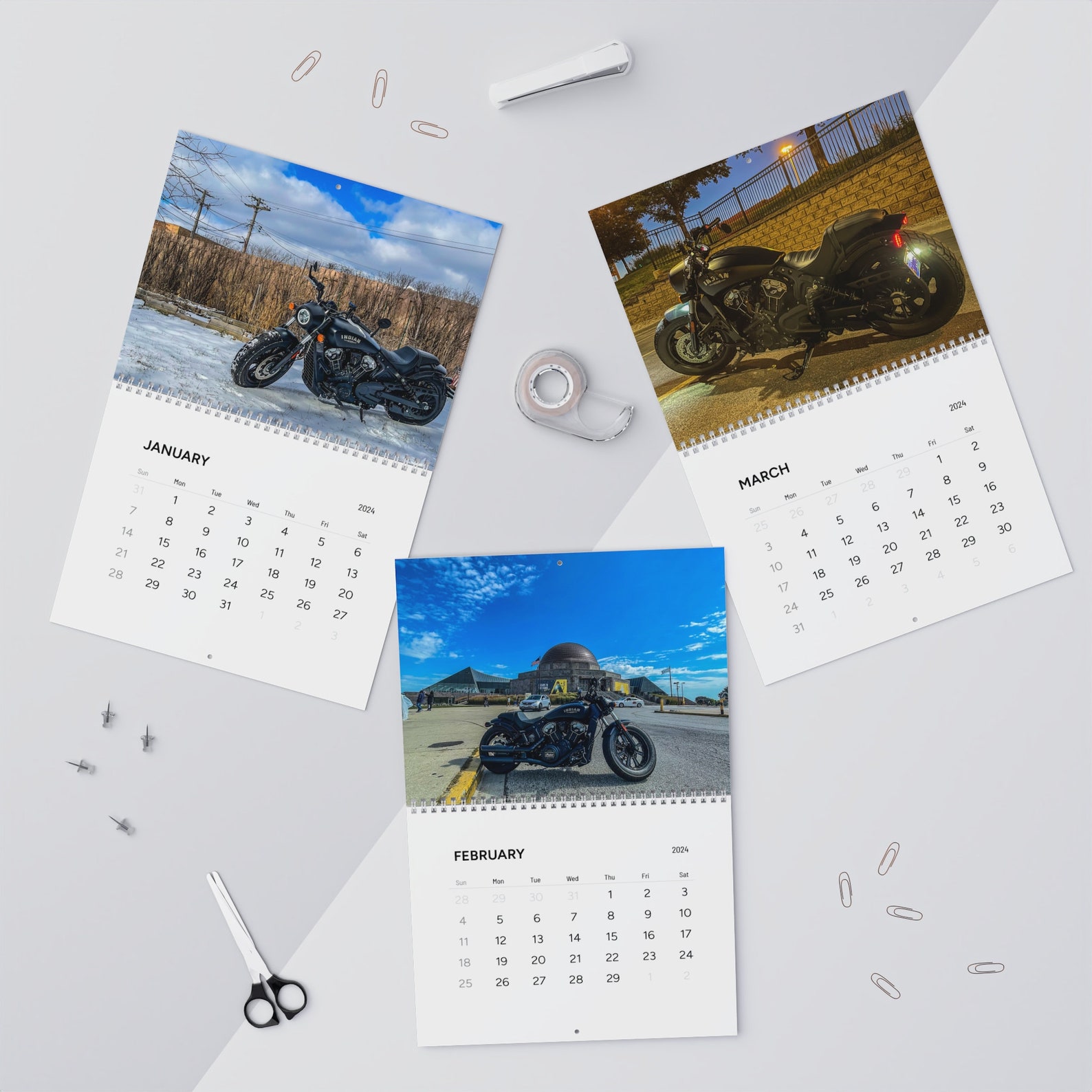Bobber Beauties: A Year of Timeless Rides, Standard Wall Calendar 2024 ...