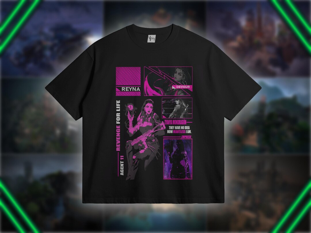 Valorant Reyna Main Tshirt. Valorant Agent 11 Game Shirt. Zyanya Online ...