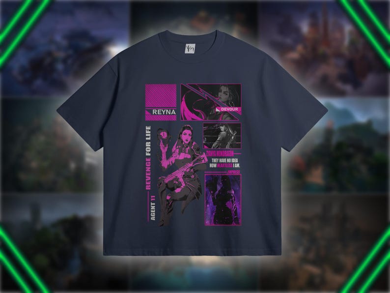 Valorant Reyna Main Tshirt. Valorant Agent 11 Game Shirt. Zyanya Online ...
