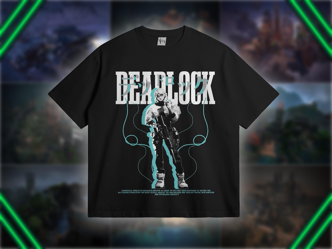 Valorant Deadlock Main Tshirt. Video Game Present. Shooting Games Kids ...
