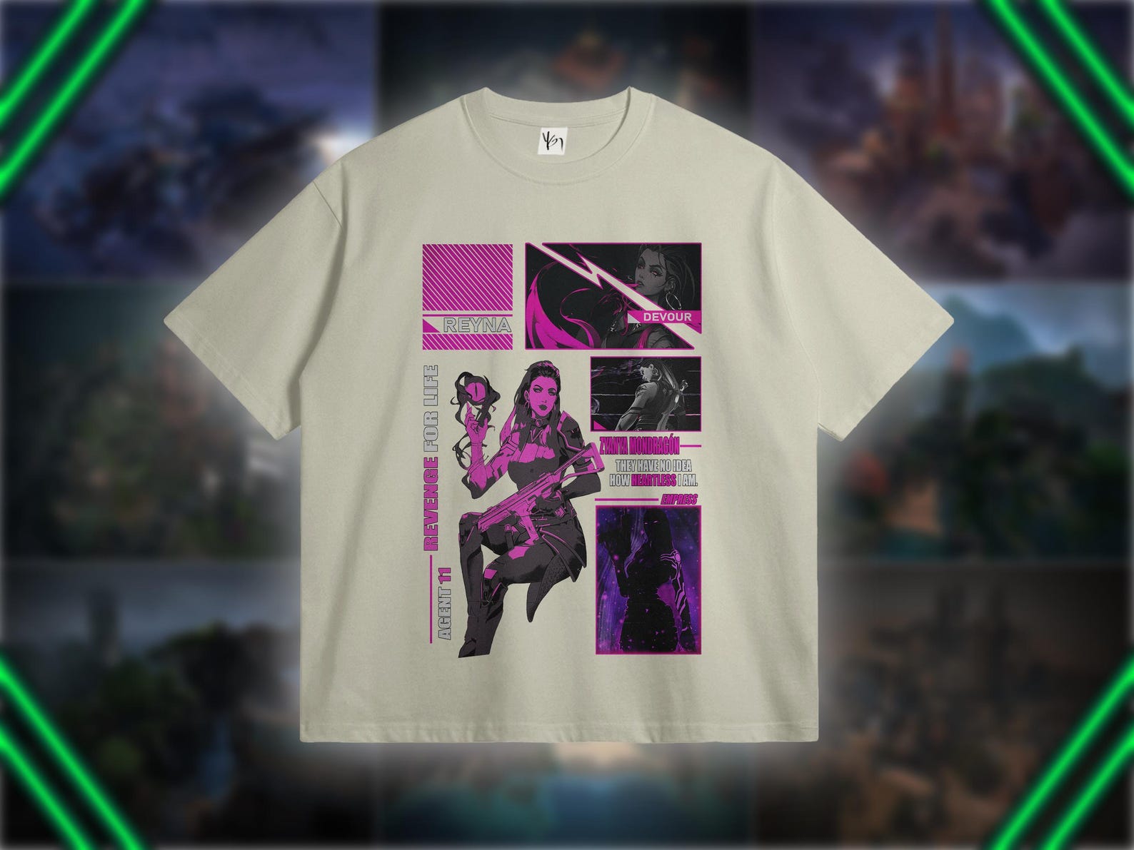 Valorant Reyna Main Tshirt. Valorant Agent 11 Game Shirt. Zyanya Online ...