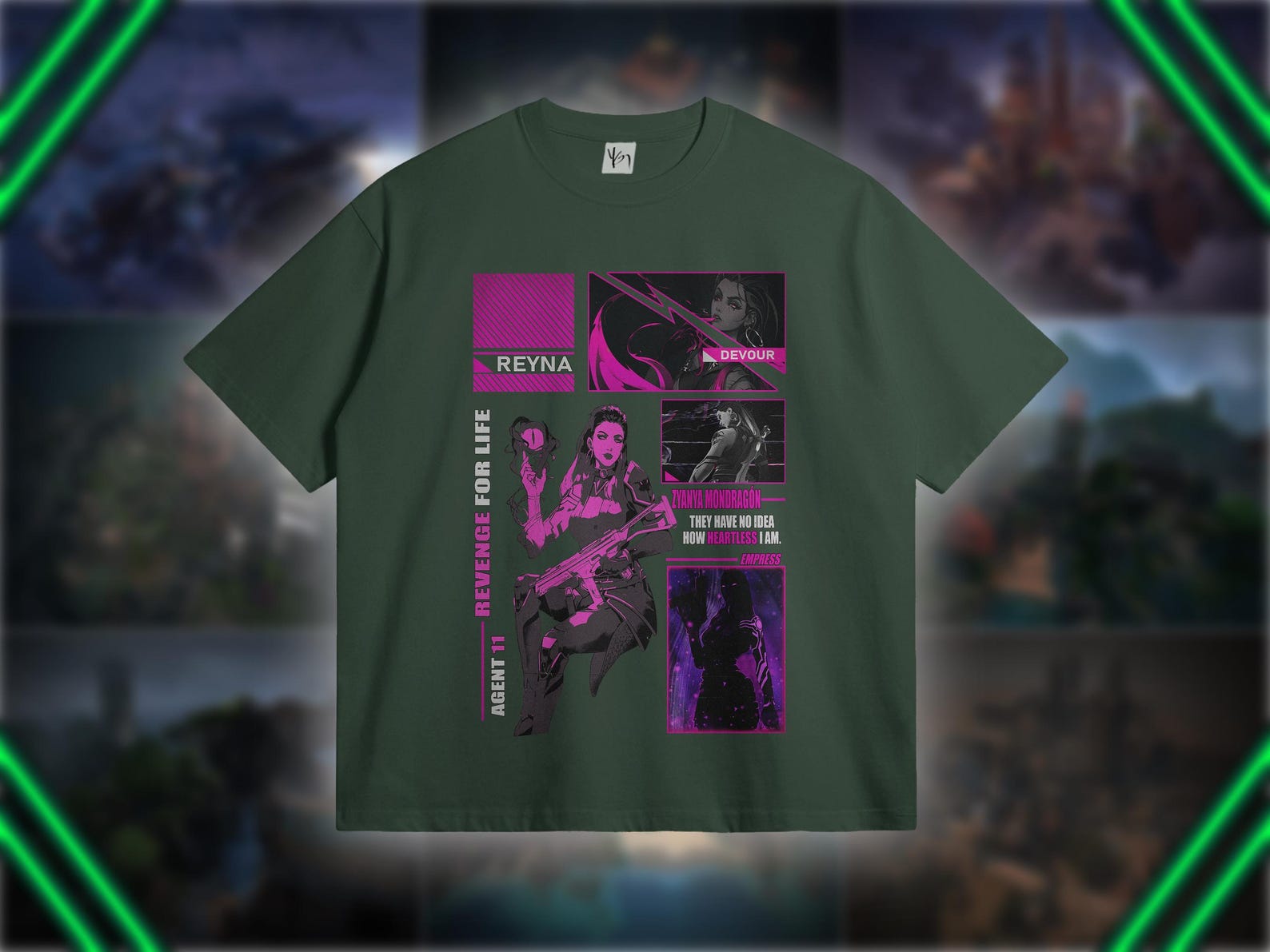 Valorant Reyna Main Tshirt. Valorant Agent 11 Game Shirt. Zyanya Online ...