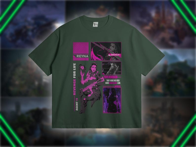 Valorant Reyna Main Tshirt. Valorant Agent 11 Game Shirt. Zyanya Online ...