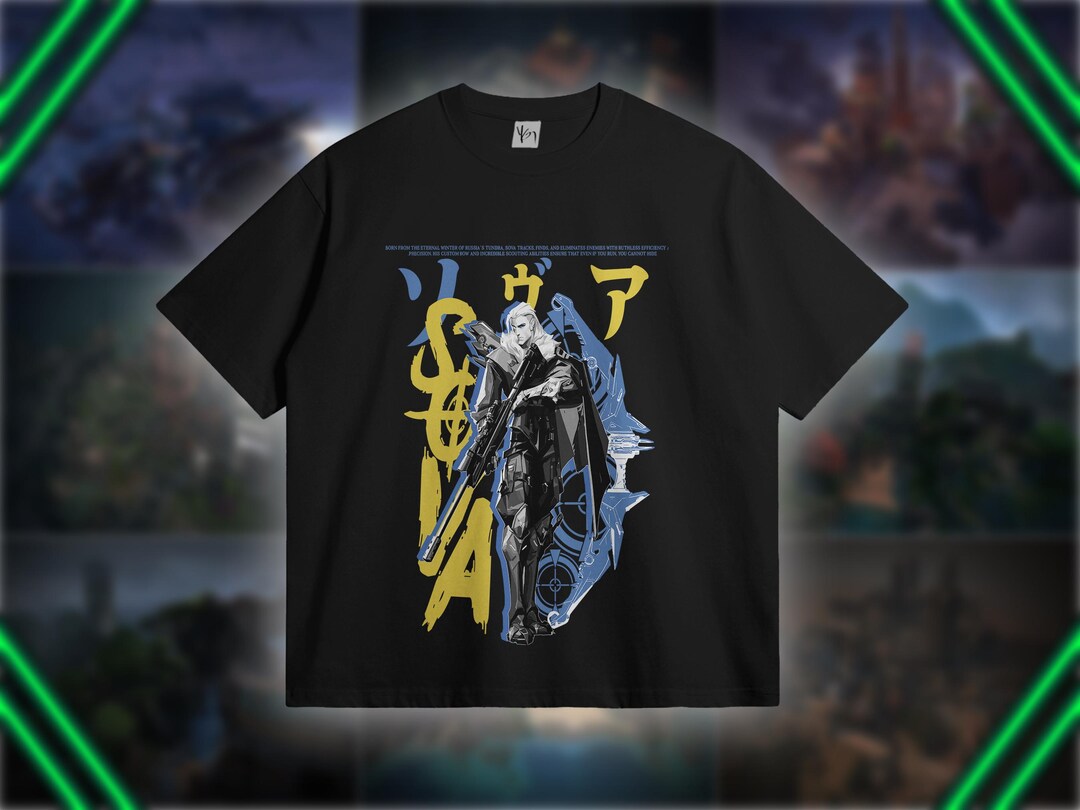Valorant Sova Main Tshirt. Video Game Present. Shooting Games Kids Tee ...