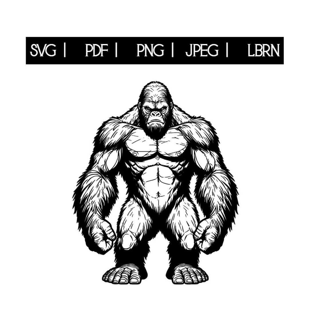 Giant Ape Lasercut Miniature Digital File | SVG | PNG | Lightburn | Dnd ...
