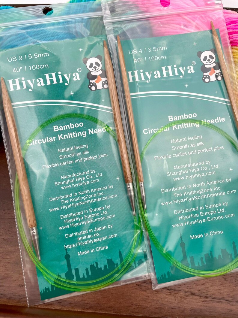 Hiyahiya Bamboo Fixed Circular Needles - 32" & 40" - Etsy