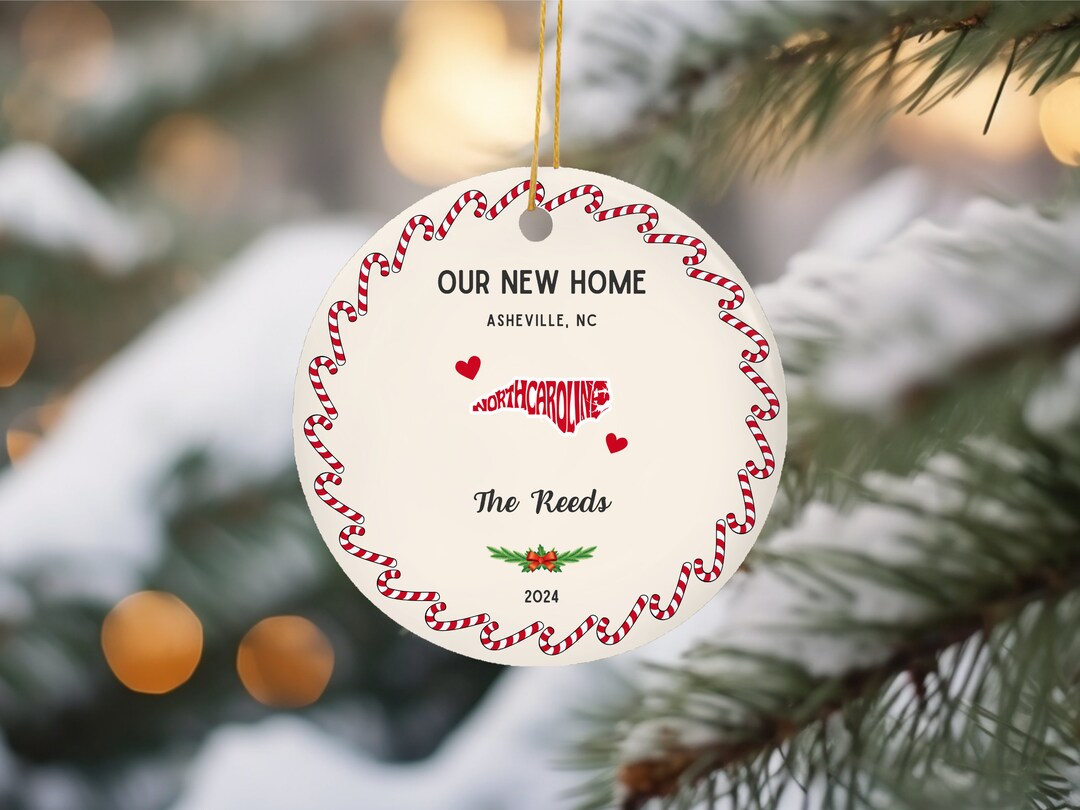 Personalized North Carolina State Christmas Ornament Our First Home ...