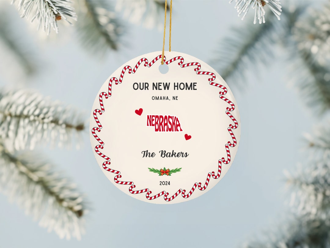 Personalized Nebraska State Christmas Ornament Our First Home Christmas ...