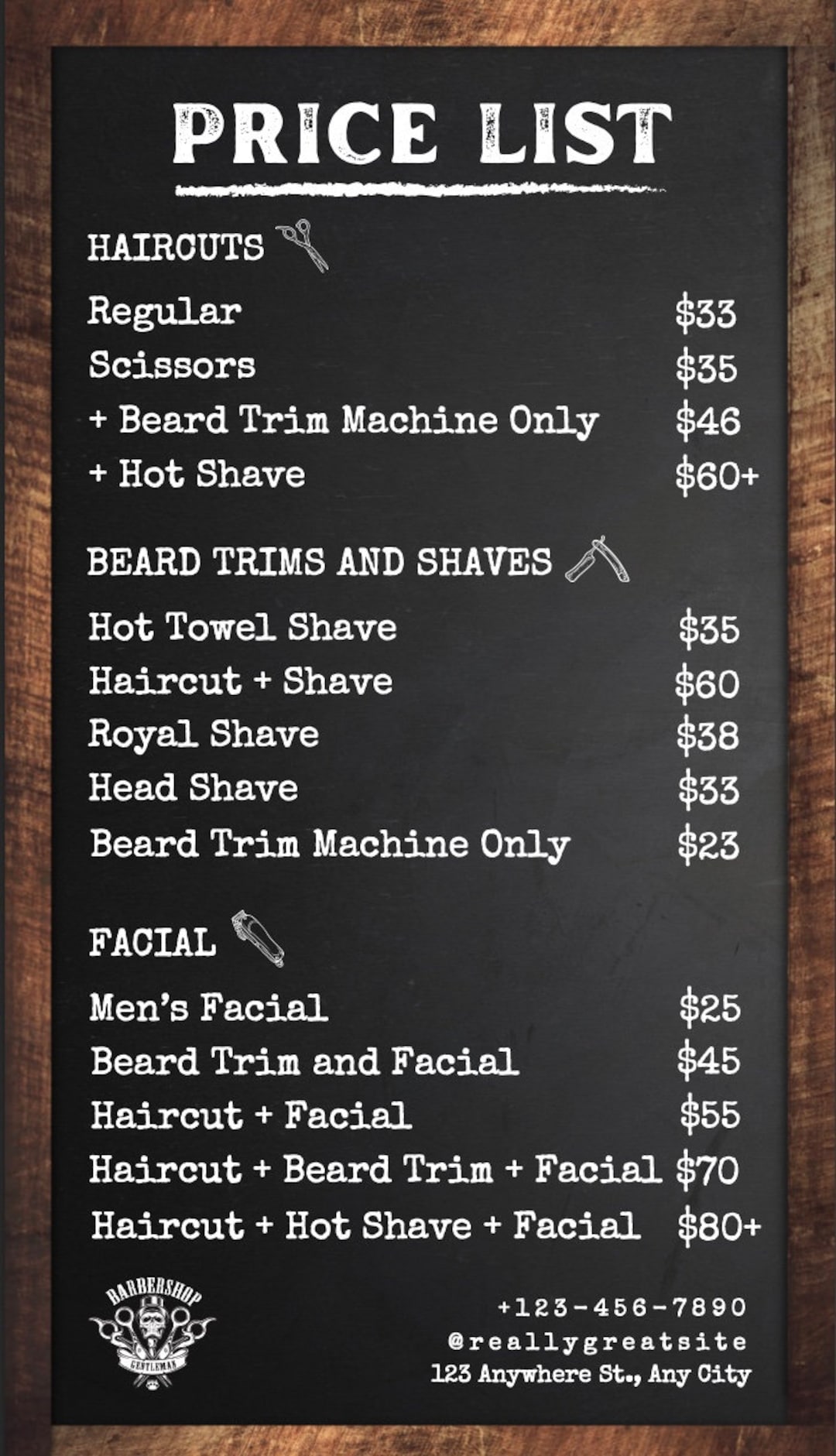 Barber Shop Price List - Etsy