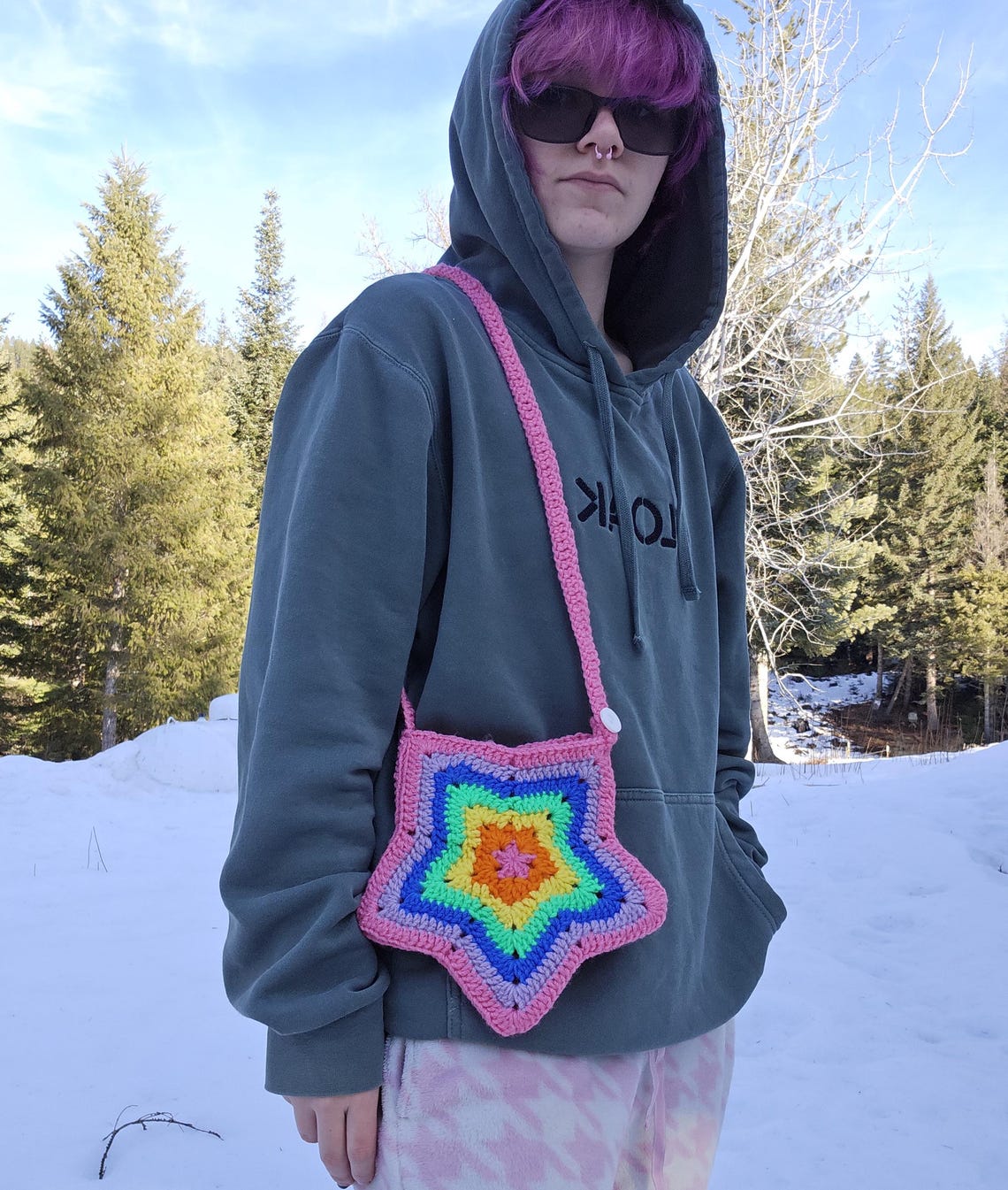 Crocheted Star Bag, READY TO SHIP, Crochet, Bag, Star, Cute, Star Bag ...