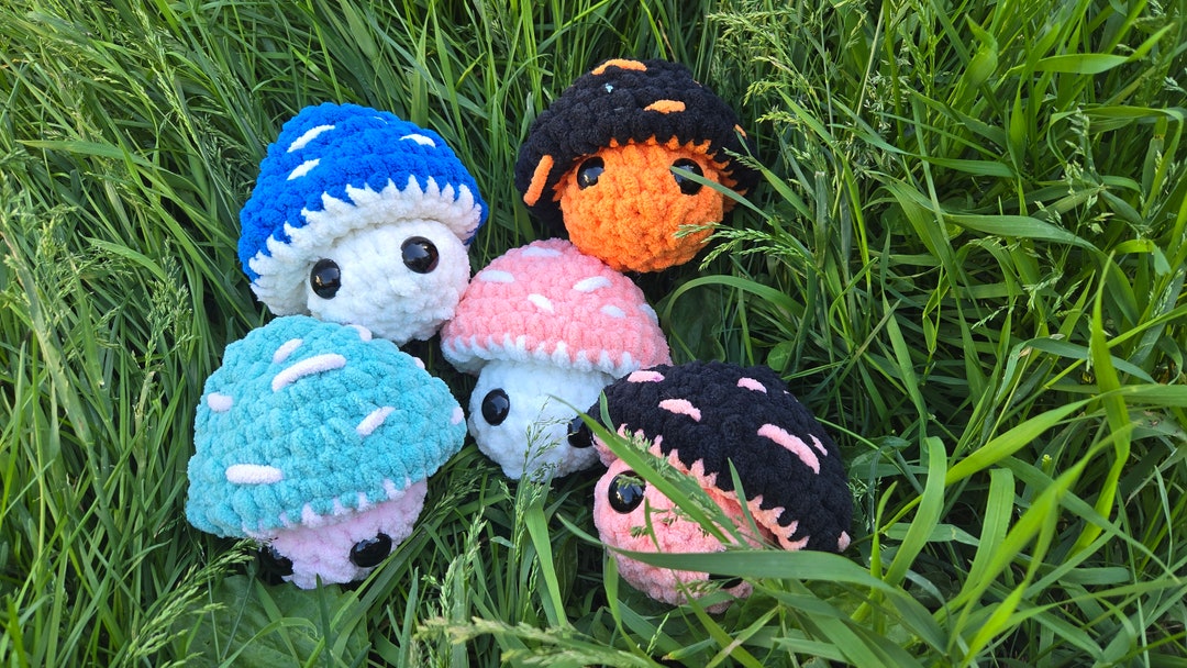 Crocheted Mushroom Spore, Mushroom, Shrooms, Crochet, Plushie, Cute ...