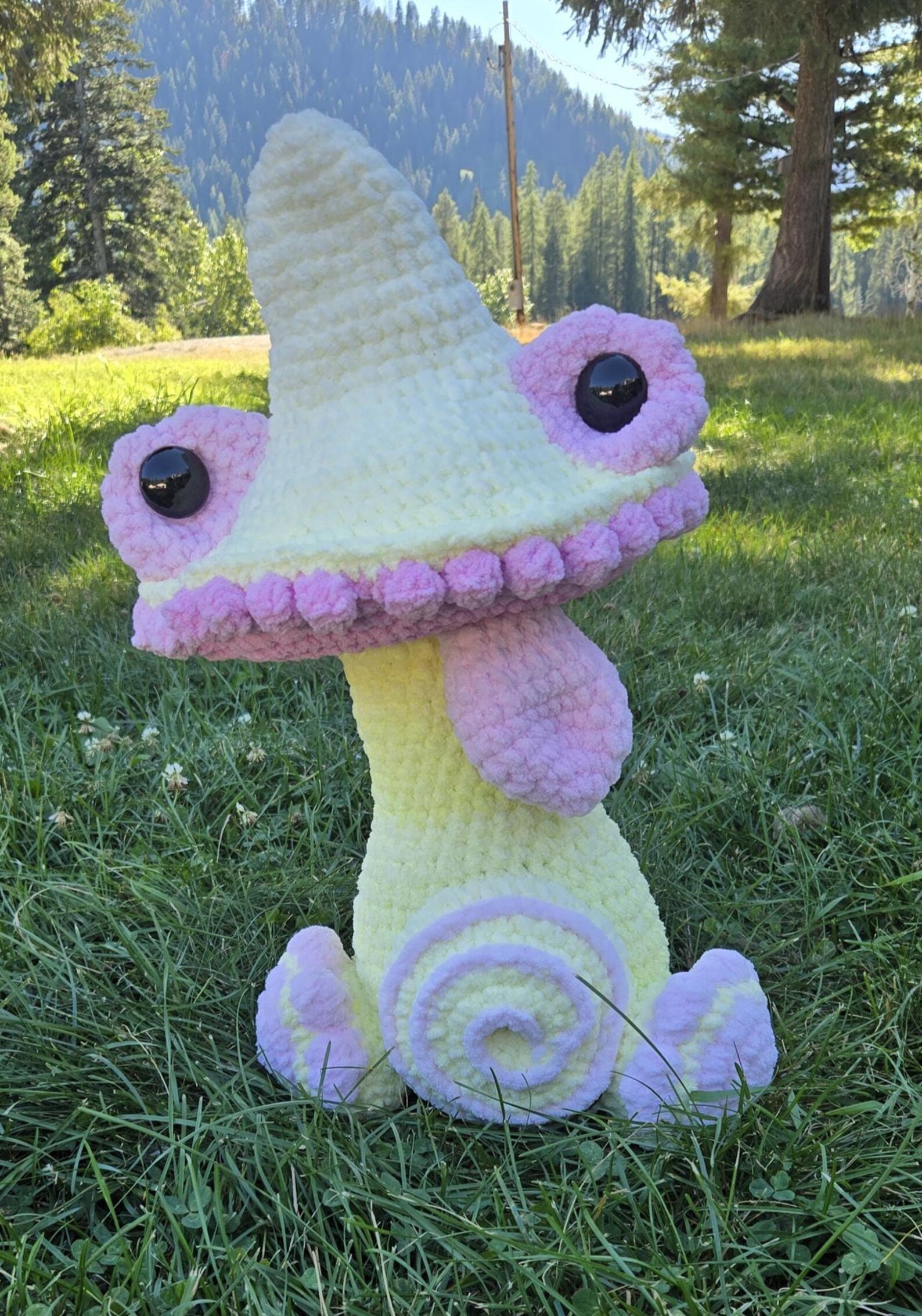 Crocheted Mushroom Monster, GUS the Mushroom Monster, Mushroom, Monster ...