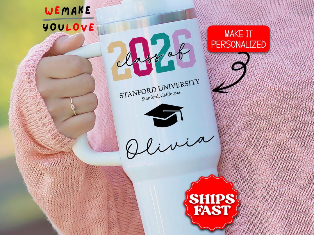 Personalized Graduate Tumbler, Custom College Grad 40oz Tumbler, Gift ...