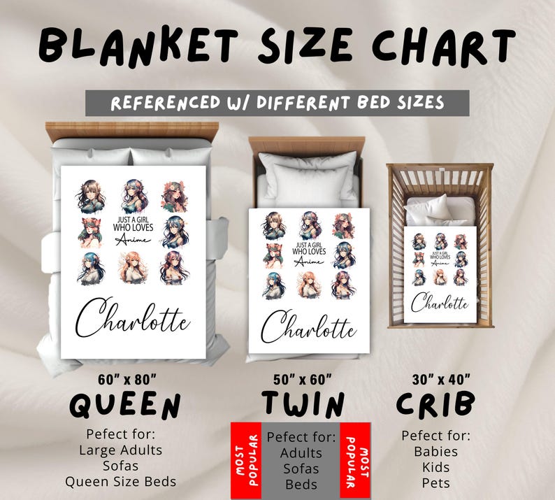 Personalized Anime Blanket, Custom Name Just A Girl Who Loves Anime ...