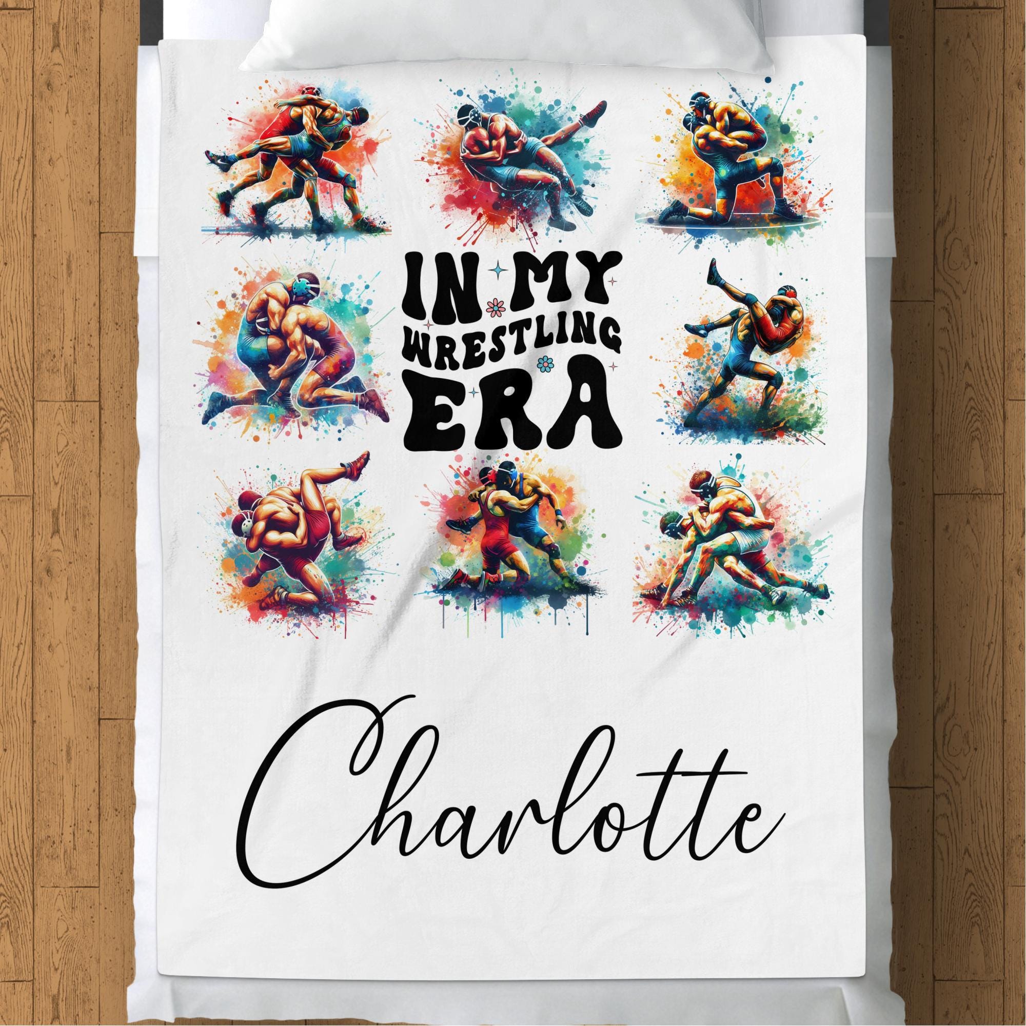 Personalized Wrestling Blanket, Custom Name in My Era Wrestling Lover ...
