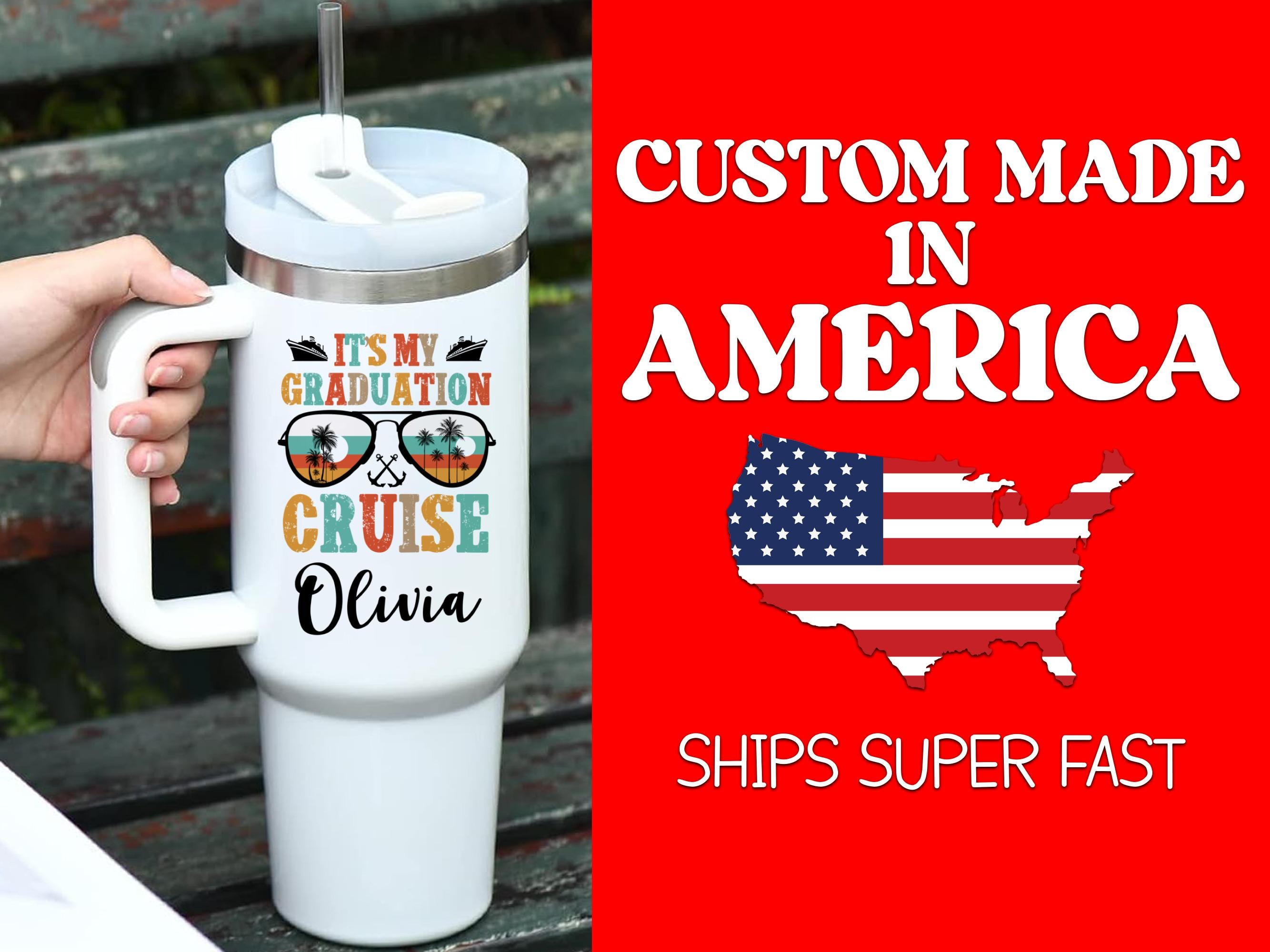 Personalized Graduate Tumbler, Custom Graduation Cruise 40oz Tumbler ...