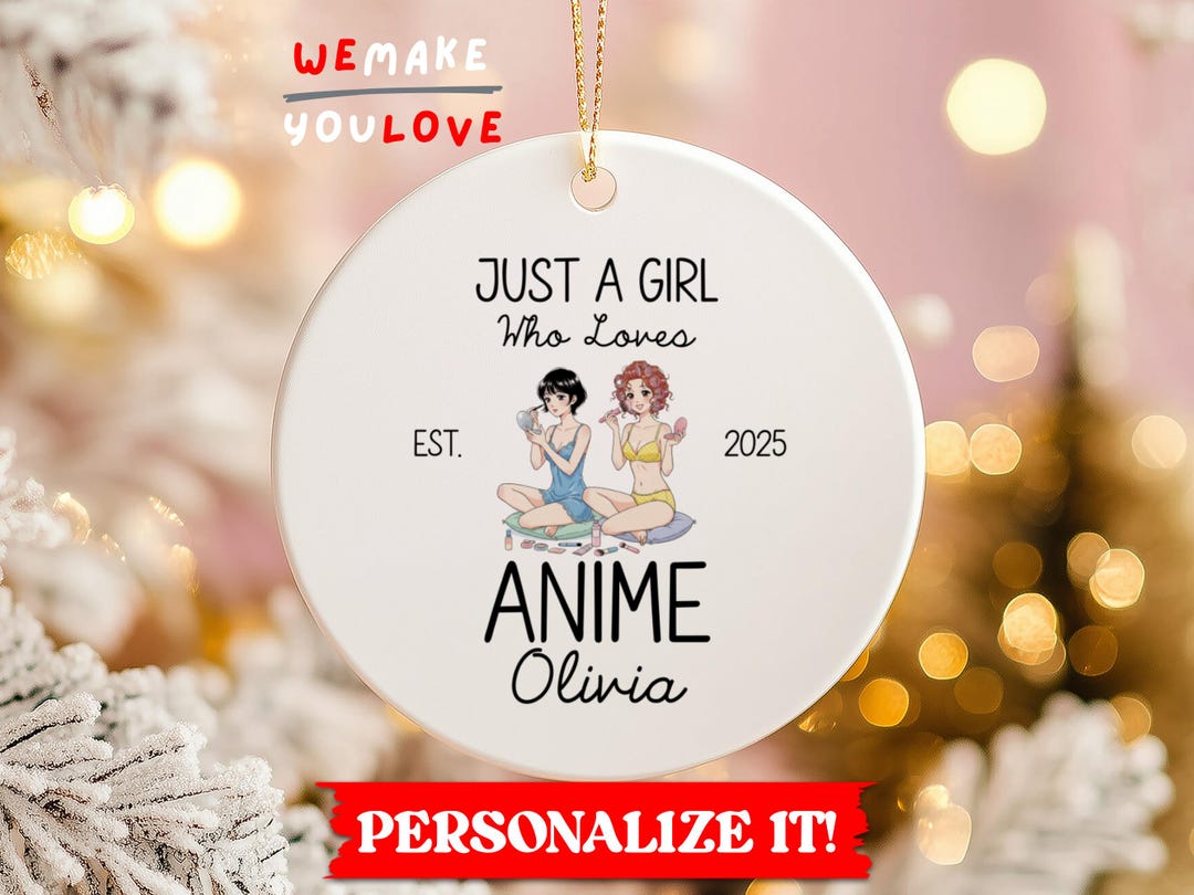 Personalized Anime Ornament, Custom Anime Ornament, Gift for Anime ...