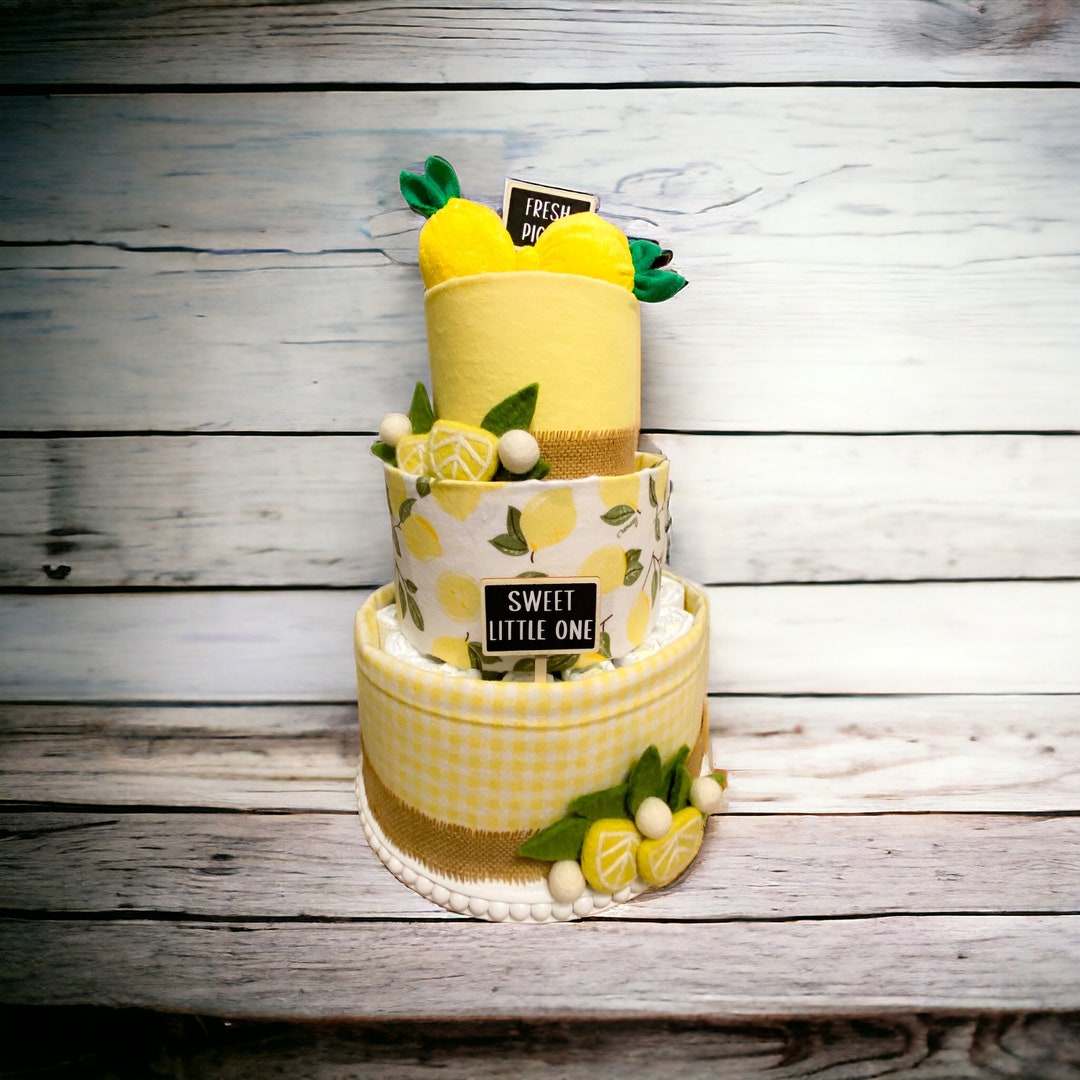 Gender Neutral Lemon Squeeze Diaper Cake /baby Shower Gift/new Baby ...