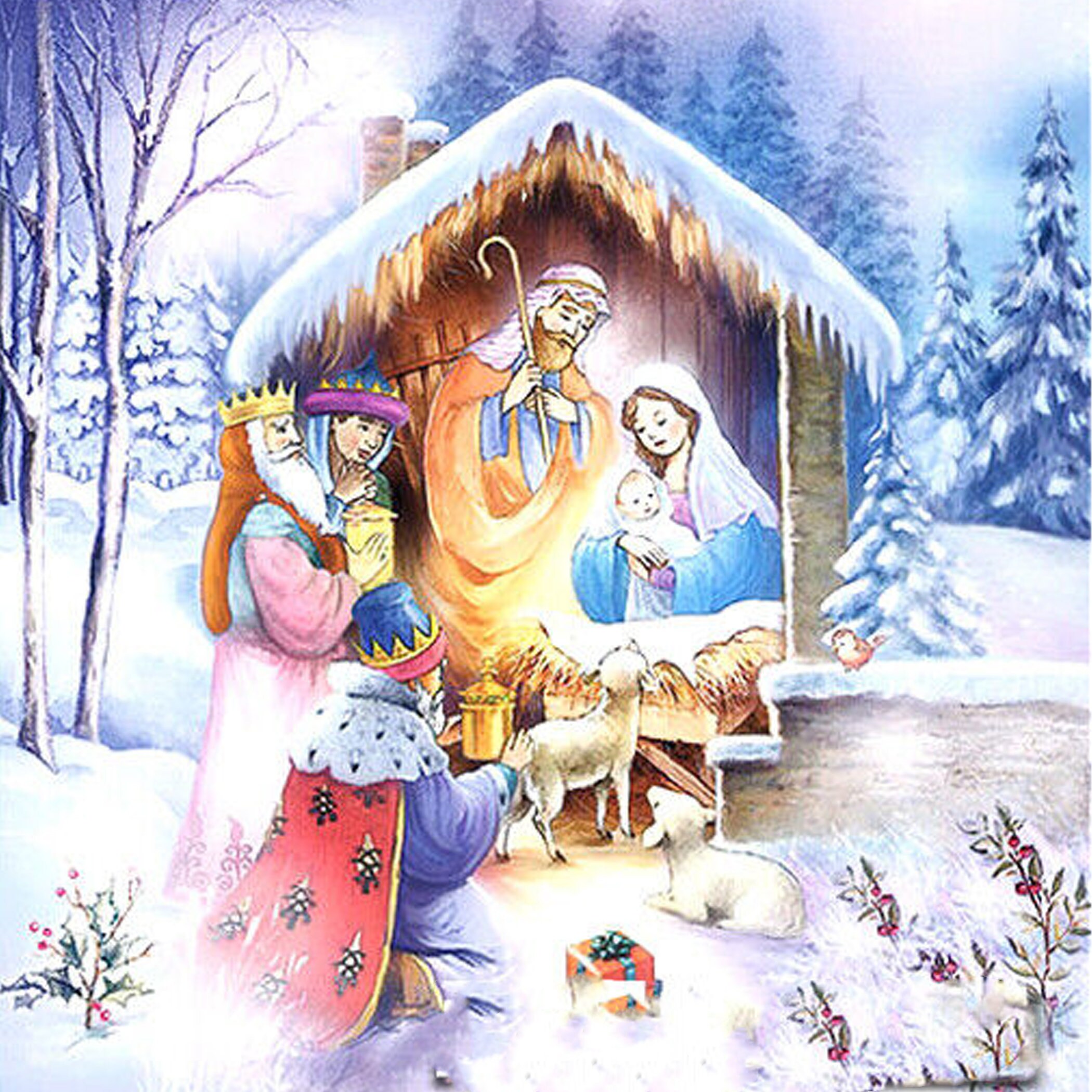 Two Paper Christmas Nativity Jesus Decoupage Napkins Winter - Etsy