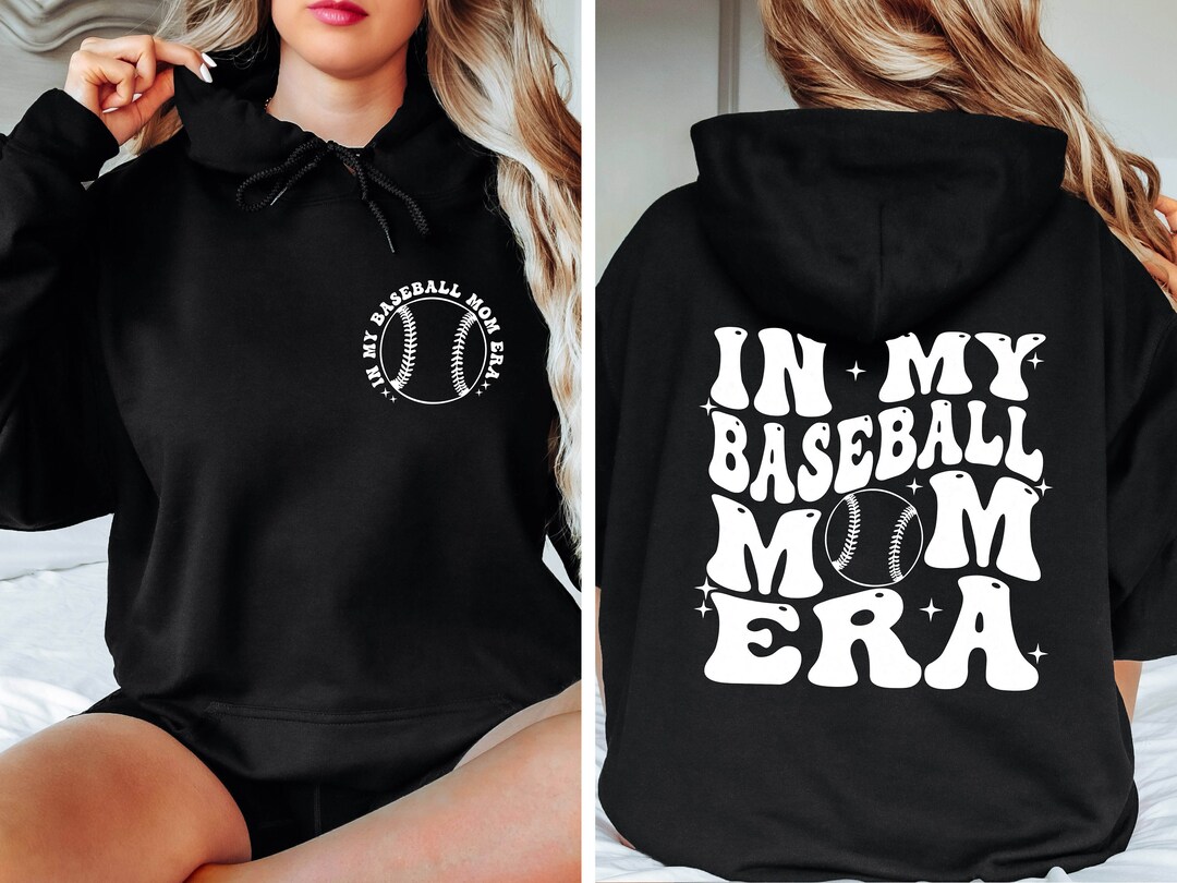 In My Baseball Mom Era Hoodie, Baseball Hoodie for Mom, Game Day Hoodie ...
