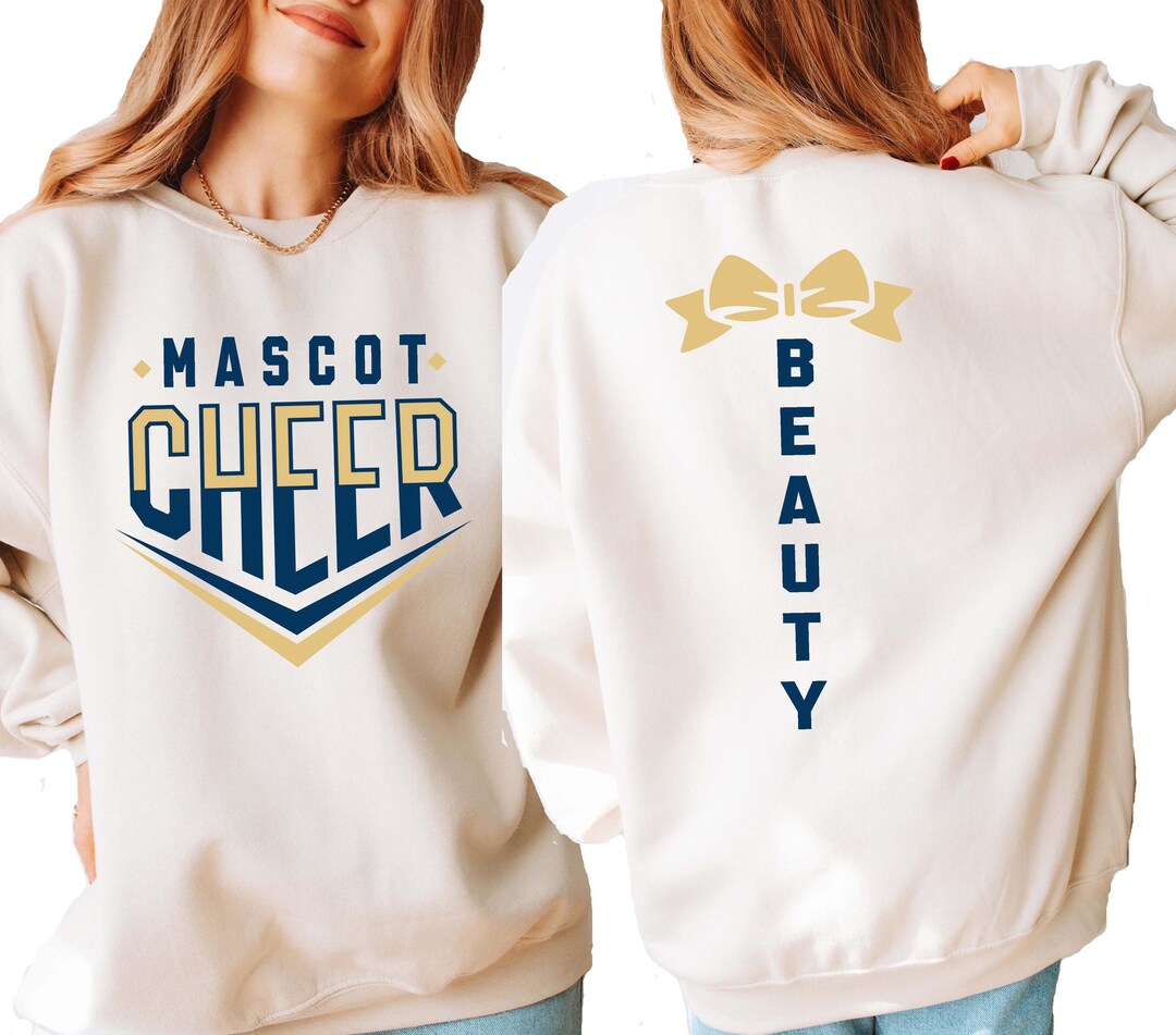 Mascot Cheer Sweatshirt, Custom Cheer Team Sweatshirt,custom Sports ...