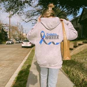 Diabetes Warrior Hoodie, Type 1 Diabetes Sweater, Diabetes Support Gift ...