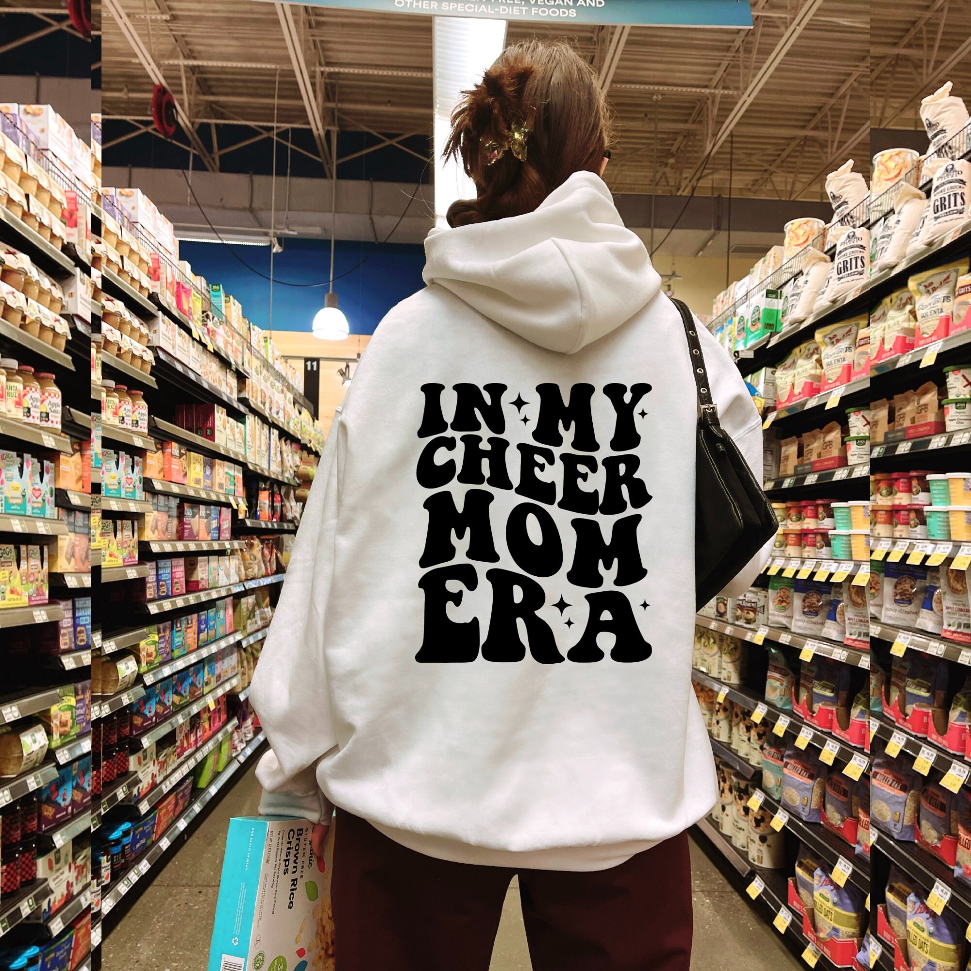 In My Cheer Mom Era Hoodie, Custom Cheer Mama Hoodie, Cheer Mom Gift ...