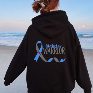 Diabetes Warrior Hoodie, Type 1 Diabetes Sweater, Diabetes Support Gift ...