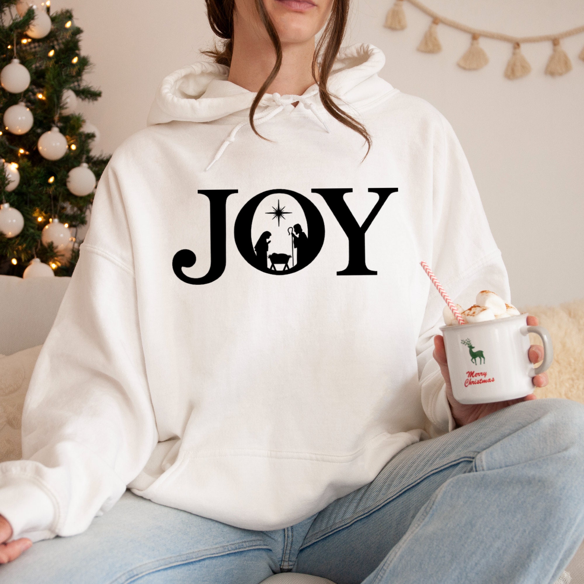 True Story Hoodie, Joy Christmas Hoodie, Jesus Lover Hoodie, Nativity ...