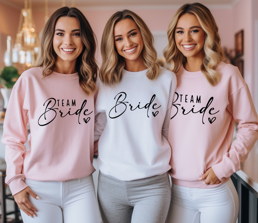 Team Bride Sweatshirt, Bride Sweatshirt, Bachelorette Party Sweatshirt ...
