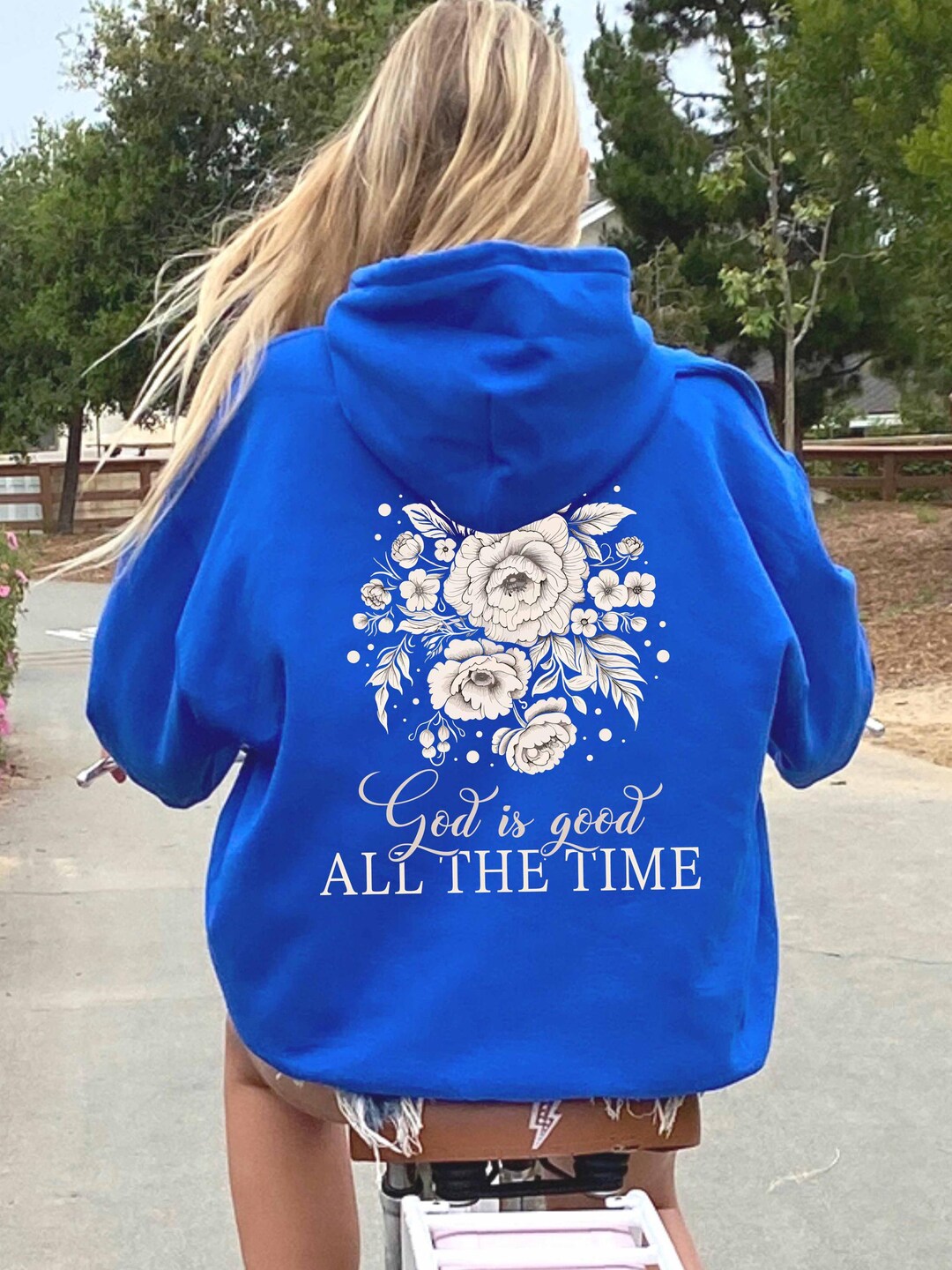 God is Good Hoodie, Boho Wildflower Christian Hoodie for Women, Floral ...