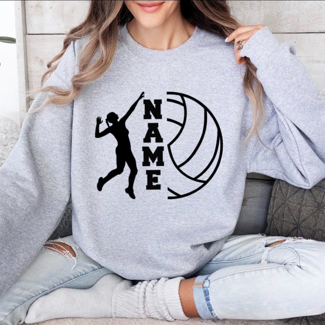 Custom Volleyball Sweatshirt,personalized Volleyball Name Sweatshirt ...