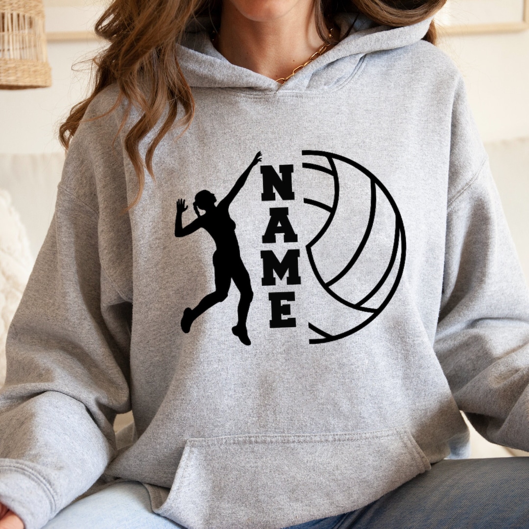 Custom Volleyball Hoodie,personalized Volleyball Name Hoodie,volleyball ...