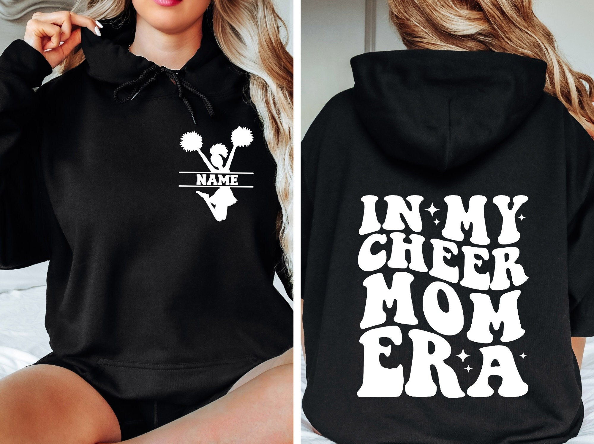 In My Cheer Mom Era Hoodie, Custom Cheer Mama Hoodie, Cheer Mom Gift ...