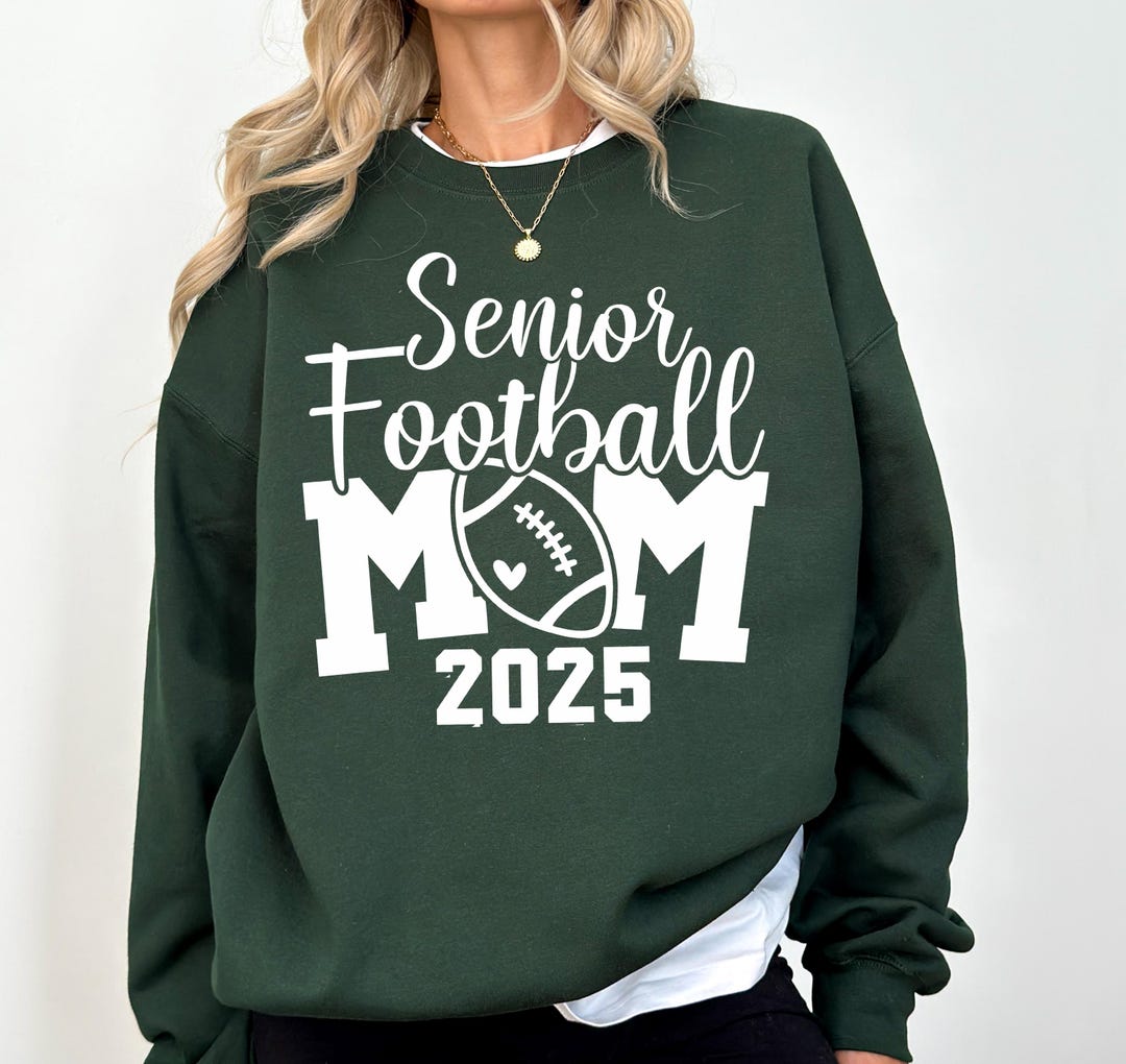 Senior Football Mom 2025 Sweatshirt,retro Football Mom Sweatshirt,cute ...