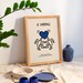 Keith Haring Print, Keith Haring Blue Heart, Keith Haring Poster, Keith ...