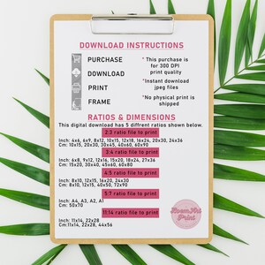 Set of 3 Pink and Red Digital Wall Art Prints, Lucky You Printable ...