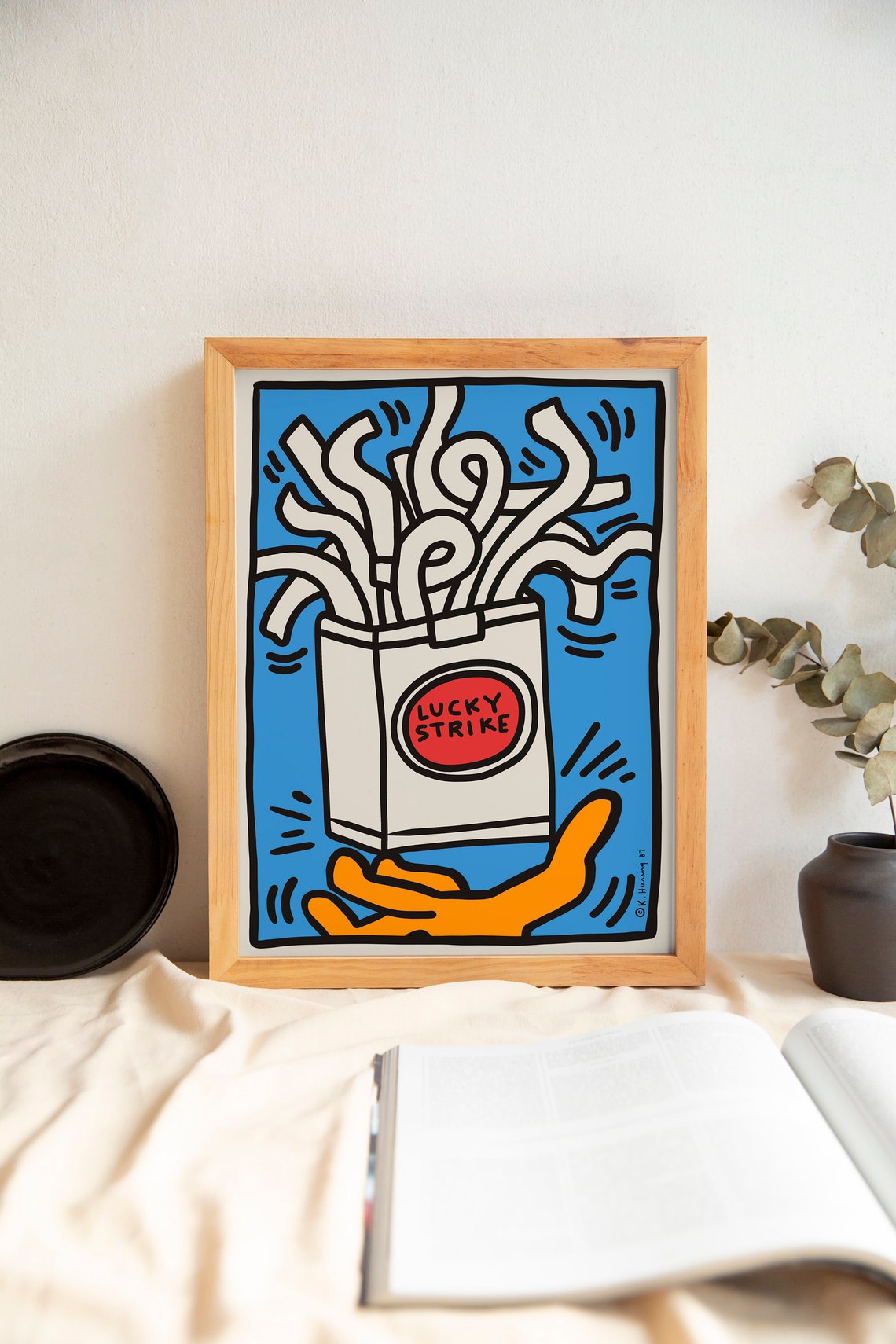 Keith Haring Print,digital Keith Haring Poster, Keith Haring Lucky ...