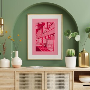 Pink Japanese Wall Art, Pink Gallery Wall Art, Japanese Wall Art ...