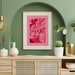Pink Japanese Wall Art, Pink Gallery Wall Art, Japanese Wall Art ...