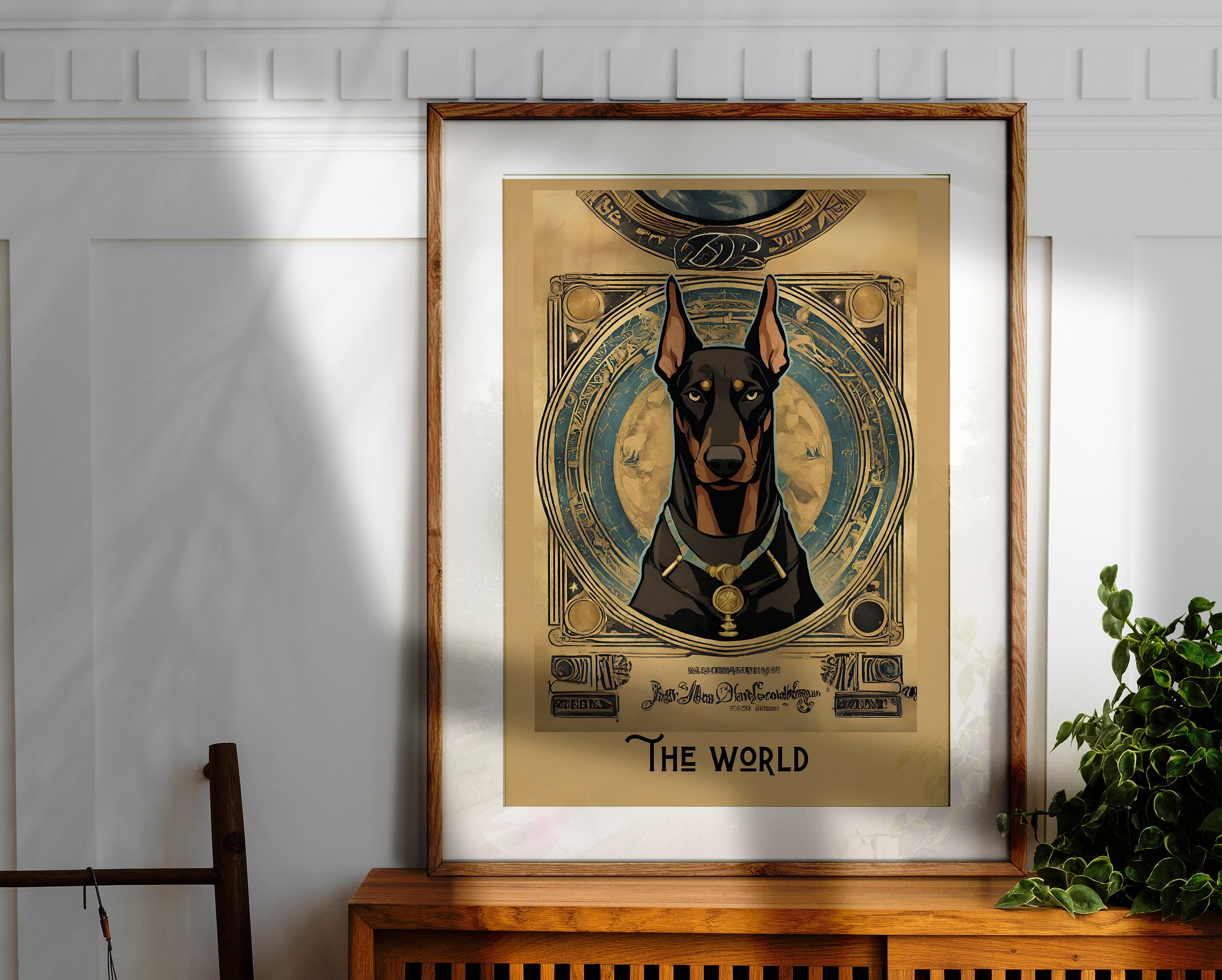 Set of 8 Dog Tarot Card Wall Art, Digital Tarot Card Print, Spiritual ...