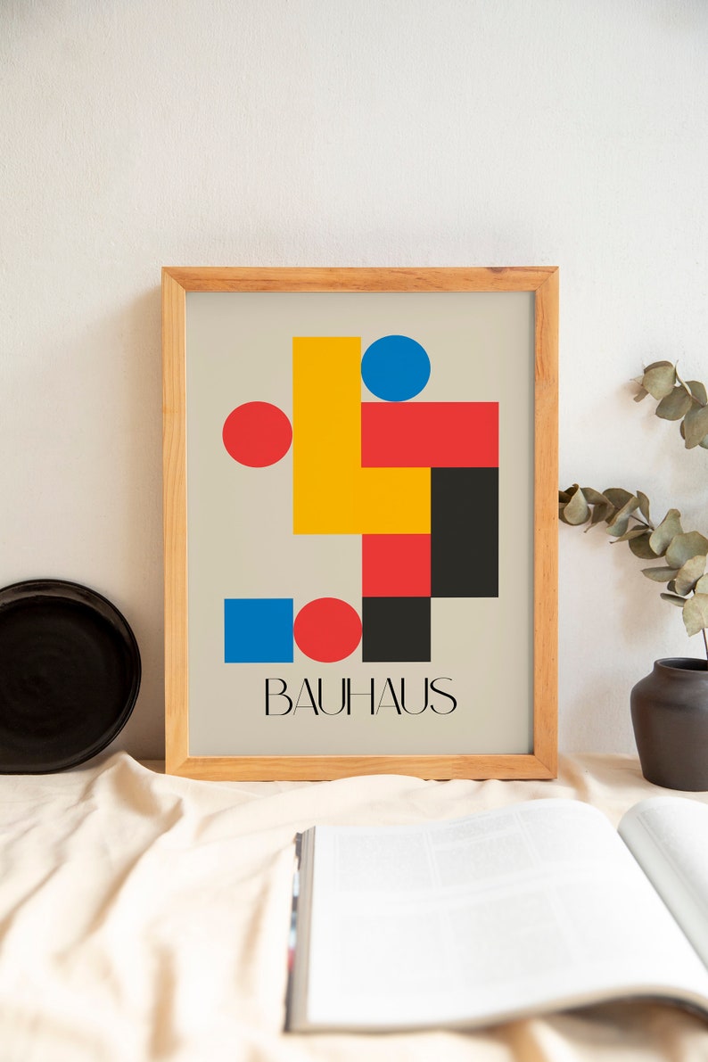 Set of 7 Bauhaus Printable Exhibition Posters, Retro Bauhaus Wall Set ...