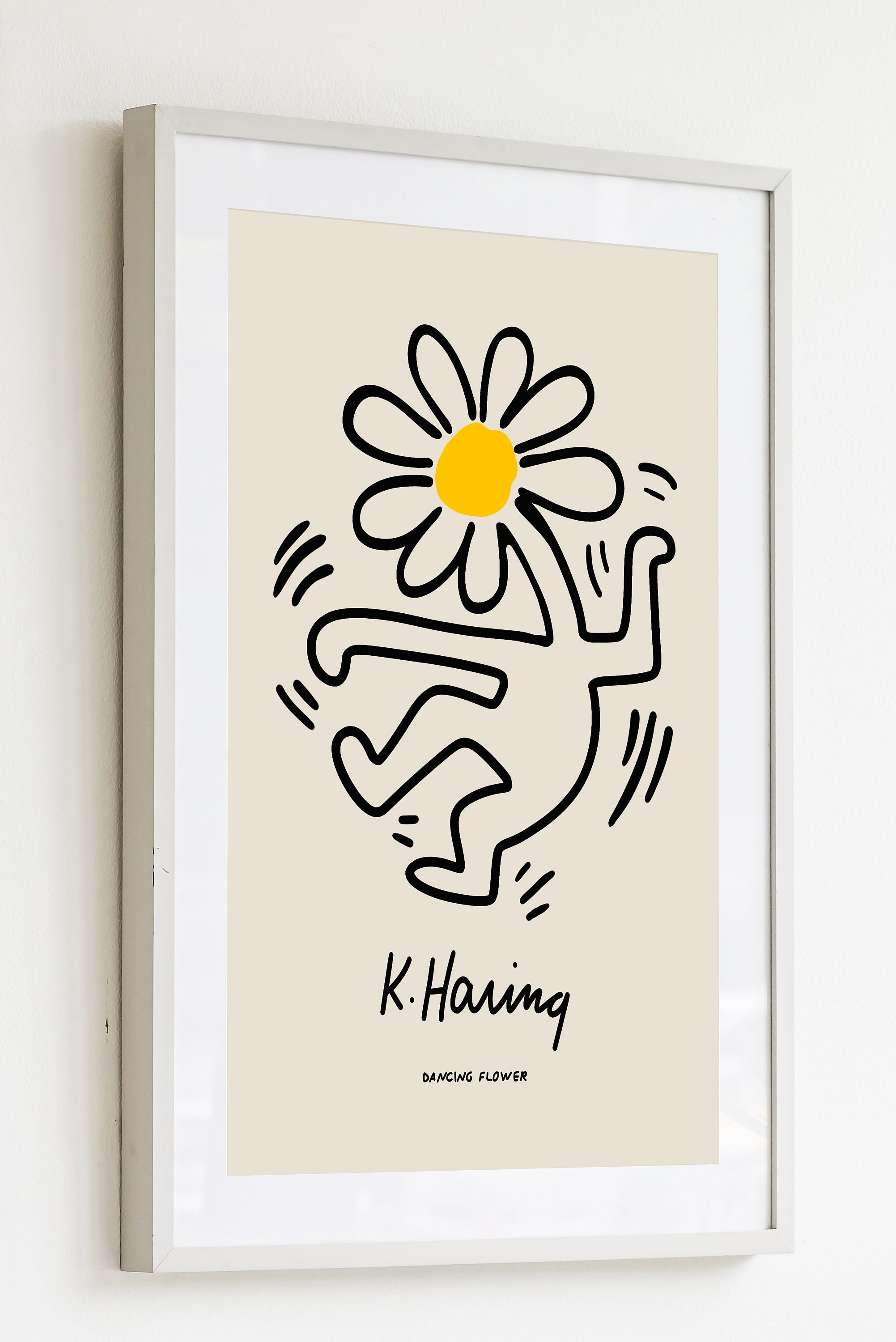 Keith Haring Dancing Flower Keith Haring Print Poster - Etsy
