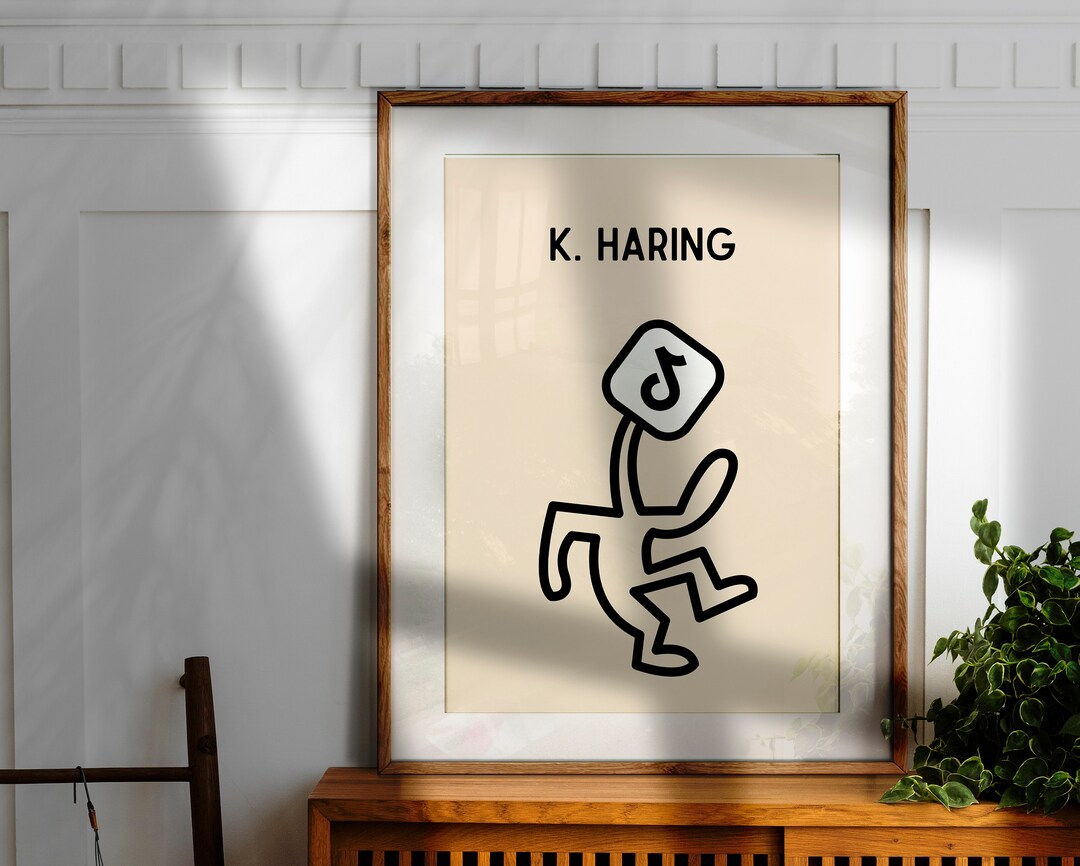 Keith Haring Print Keith Haring Dancing Tiktok Digital Keith - Etsy
